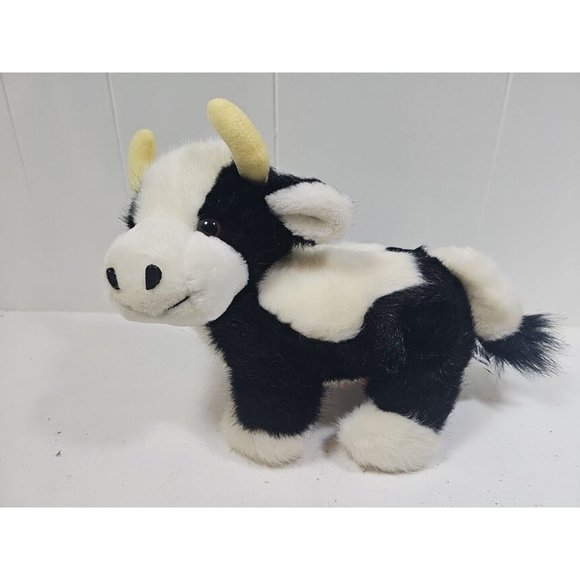 Russ | Toys | Russ Moo Moo Cow 8 Plush Black White Sound Box Not ...